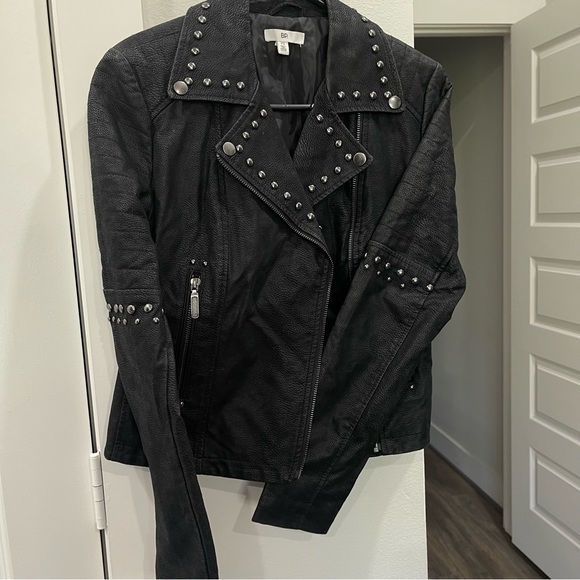 bp | Jackets & Coats | Bp Faux Leather Motto Jacket | Poshmark